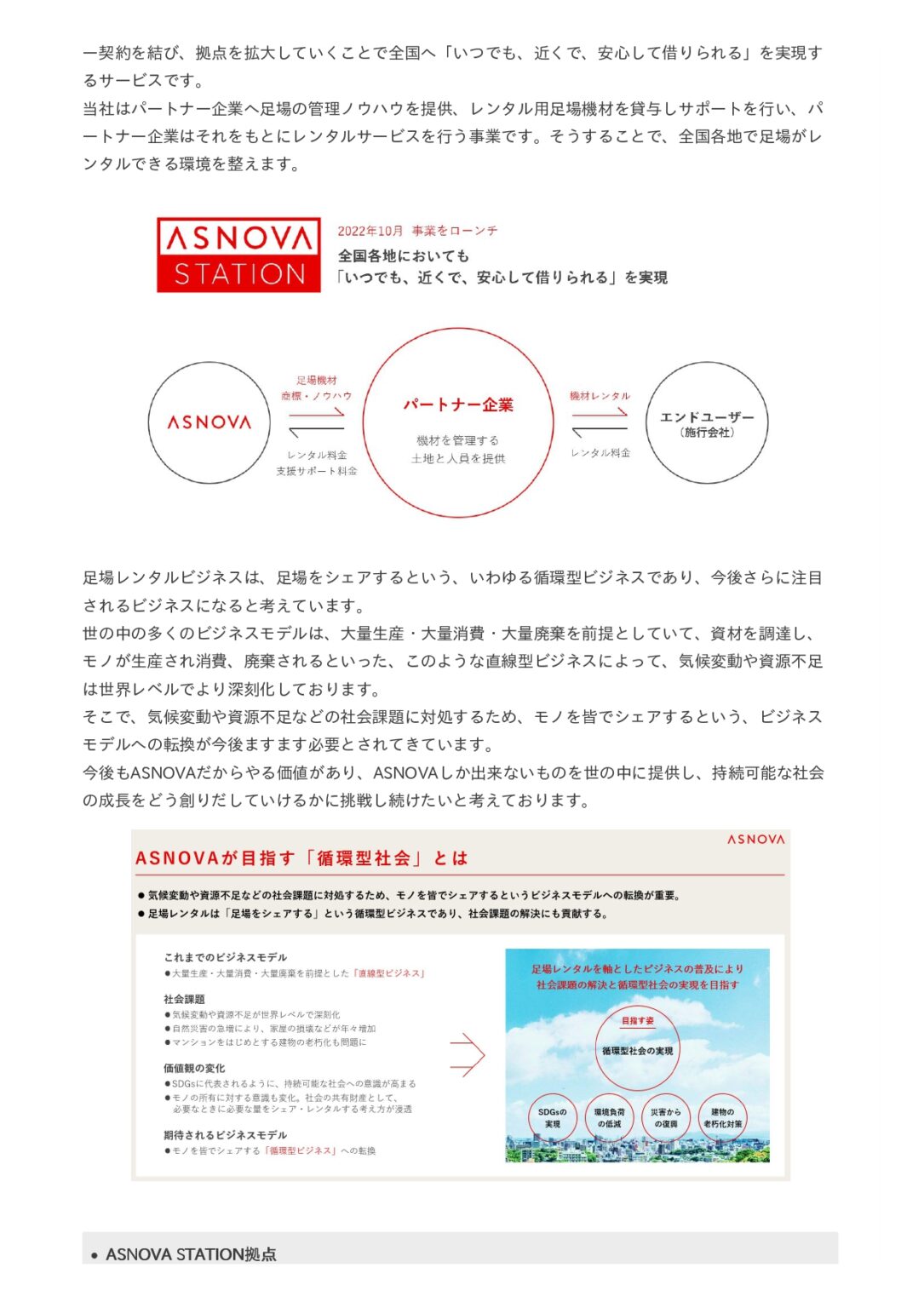 くさび式⾜場レンタルを全国へ展開！「ASNOVA STATION」パートナー拠点合計10拠点へ｜足場のことならASNOVA